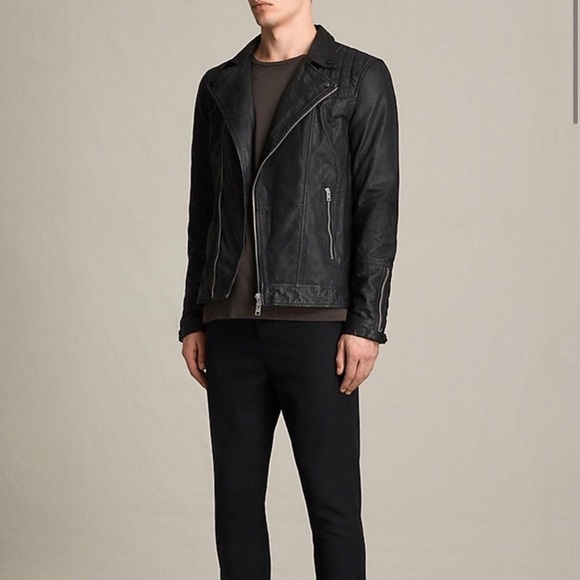 All Saints | Jackets & Coats | All Saints Conroy Leather Biker Jacket S ...